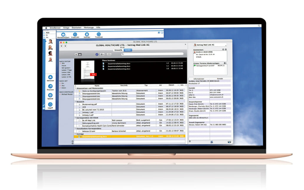 Unternehmen timeSensor AG - Ihre Kanzleisoftware